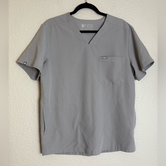 Figs | Shirts | Figs Scrub Top Cement Light Gray Men Medium | Poshmark